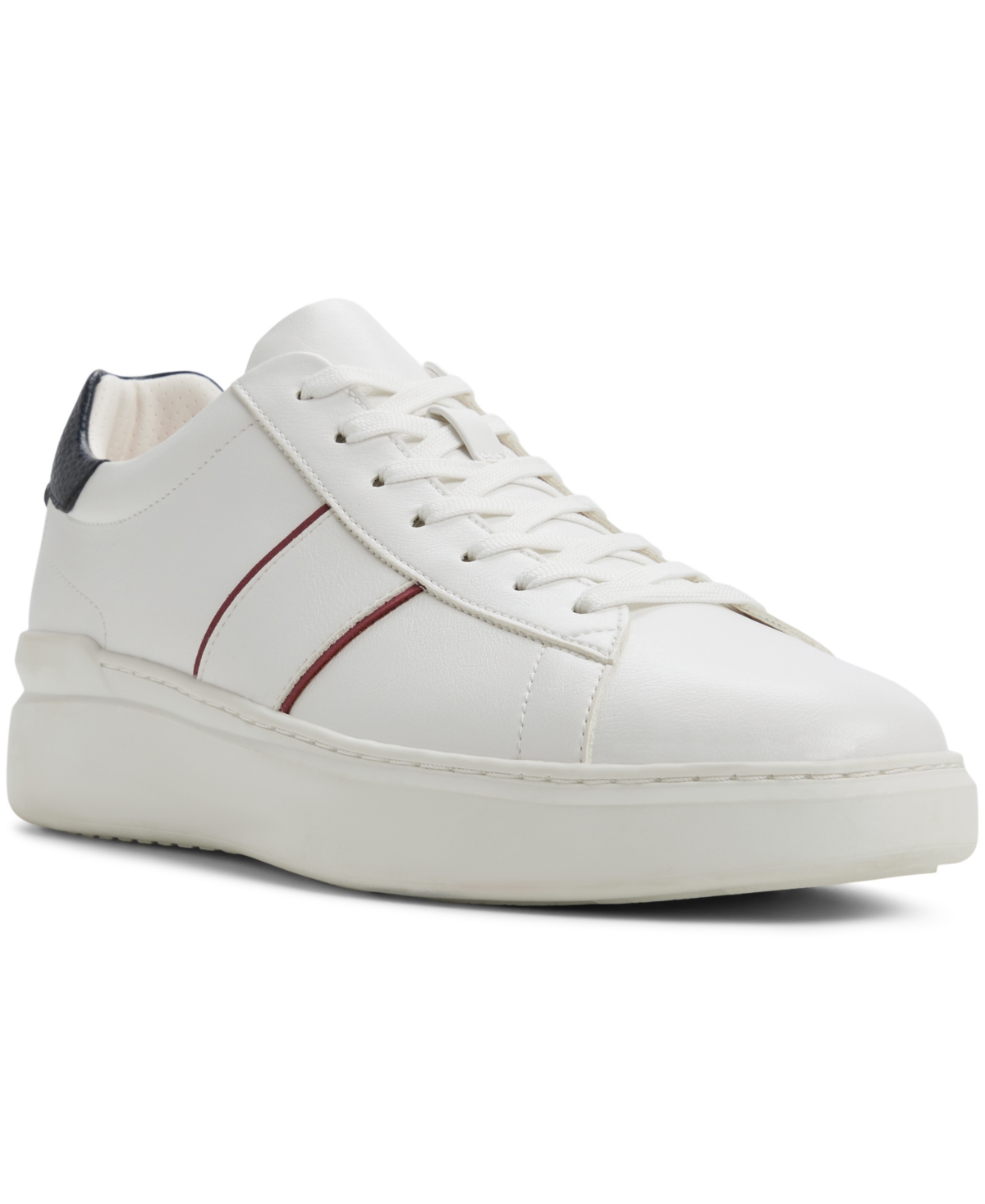 Click here for Aldo Mens Paxon Synthetic Lace-Up Sneakers - White prices