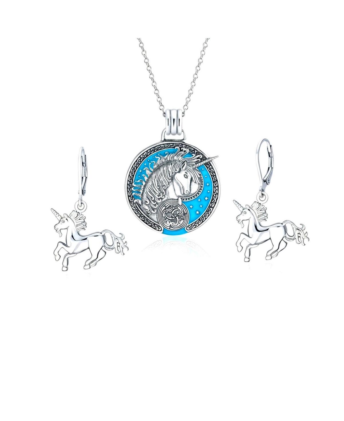 Click here for Bling Jewelry Large Round Pegasus Celestial Unicor... prices