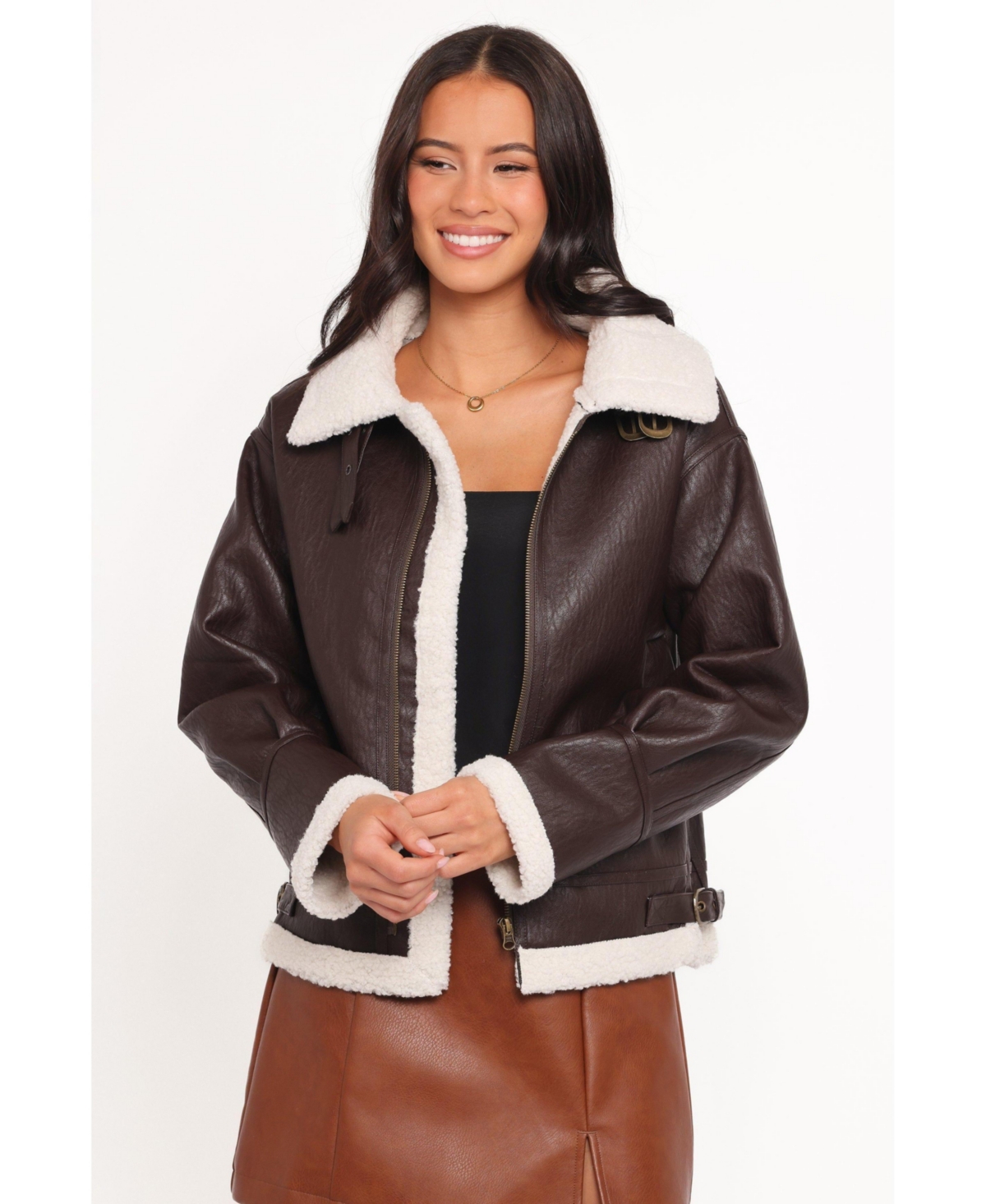 Click here for Petal and Pup Womens Baxter Shearling Lined Jacket... prices