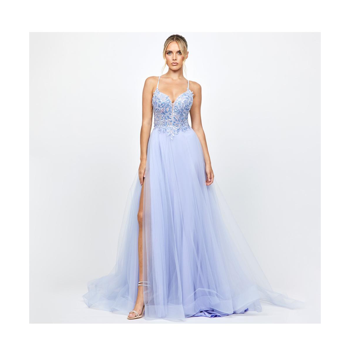 Click here for Bariano Womens Adina Tulle Ball Gown - Light purpl... prices