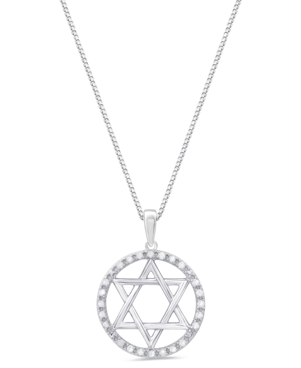 Click here for Marsala Diamond Star of David Pendant Necklace (1/... prices