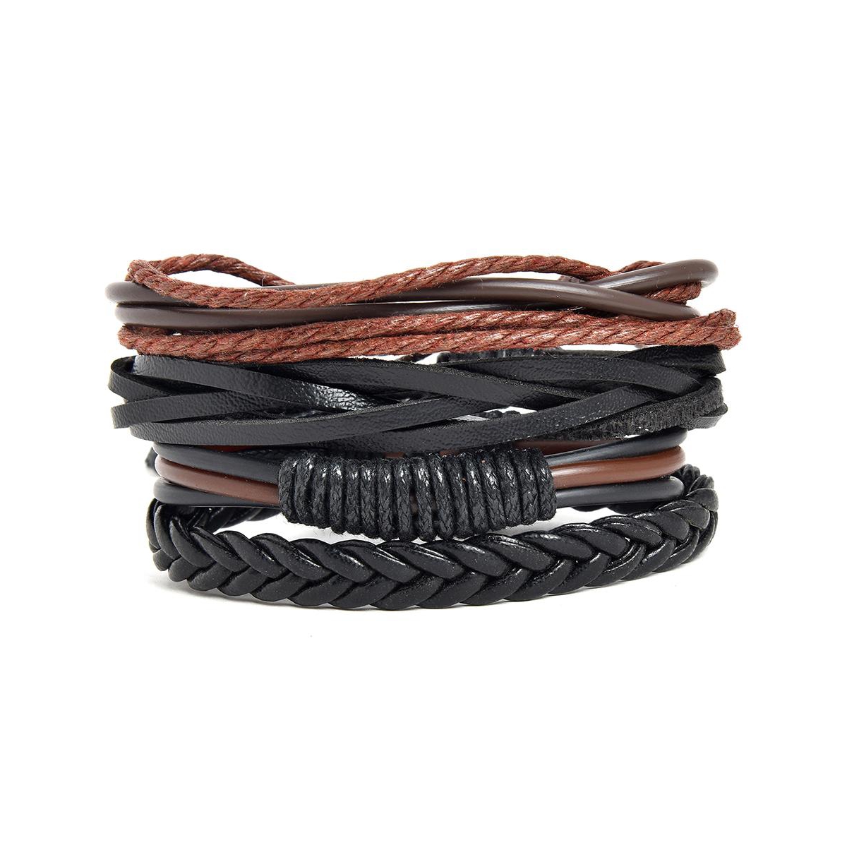 Click here for Sohi Womens Rope Multi-Layer Bracelet - Black prices