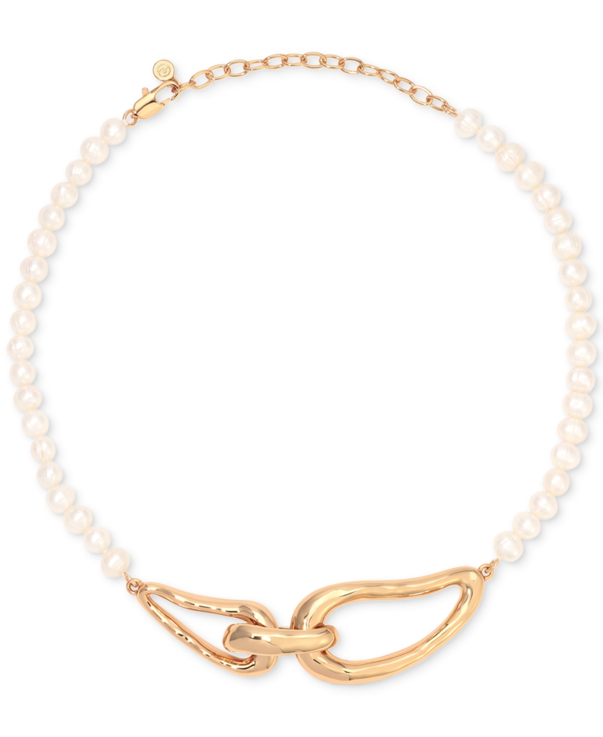 Click here for Ettika Molten Muse Cultivated Pearl Necklace - Gol... prices