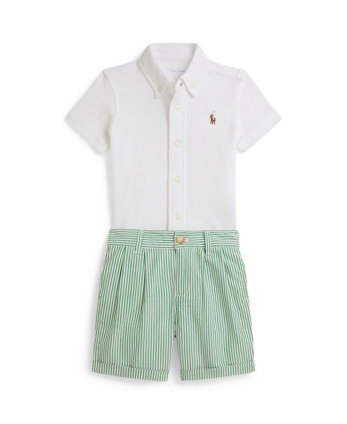 Click here for Polo Ralph Lauren Baby Boys Knit Oxford Shirt and... prices