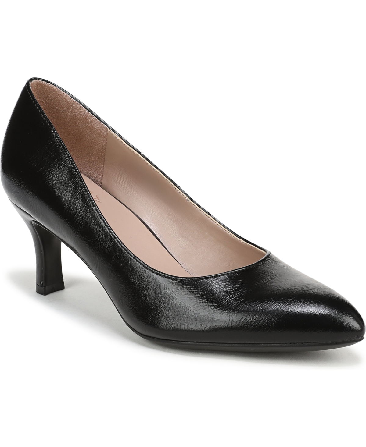 Click here for Naturalizer Womens Flora Pump Shoes - Black Faux L... prices