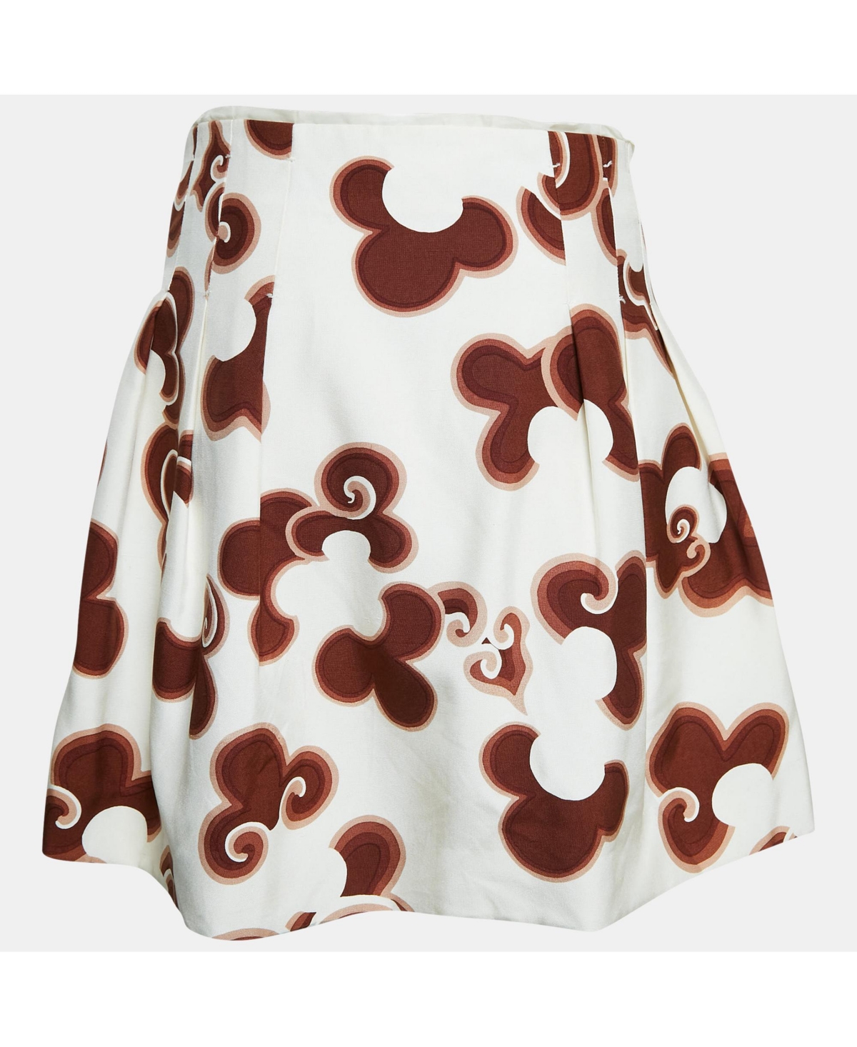 Click here for Pre-Owned Chloe Womens Brown Doodle Print Silk Ple... prices