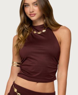 Edikted Women's Briar Necklace Halter Top - Macy's