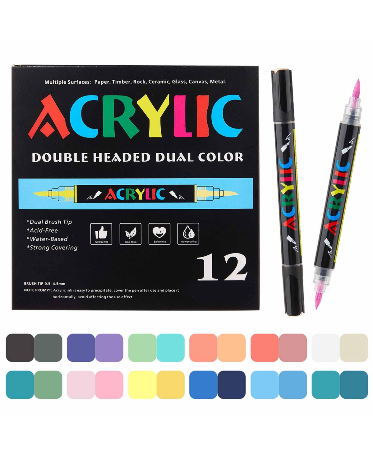 Click here for Htutwoo 24 Colors Dual Tip Acrylic Paint Pens  Vib... prices