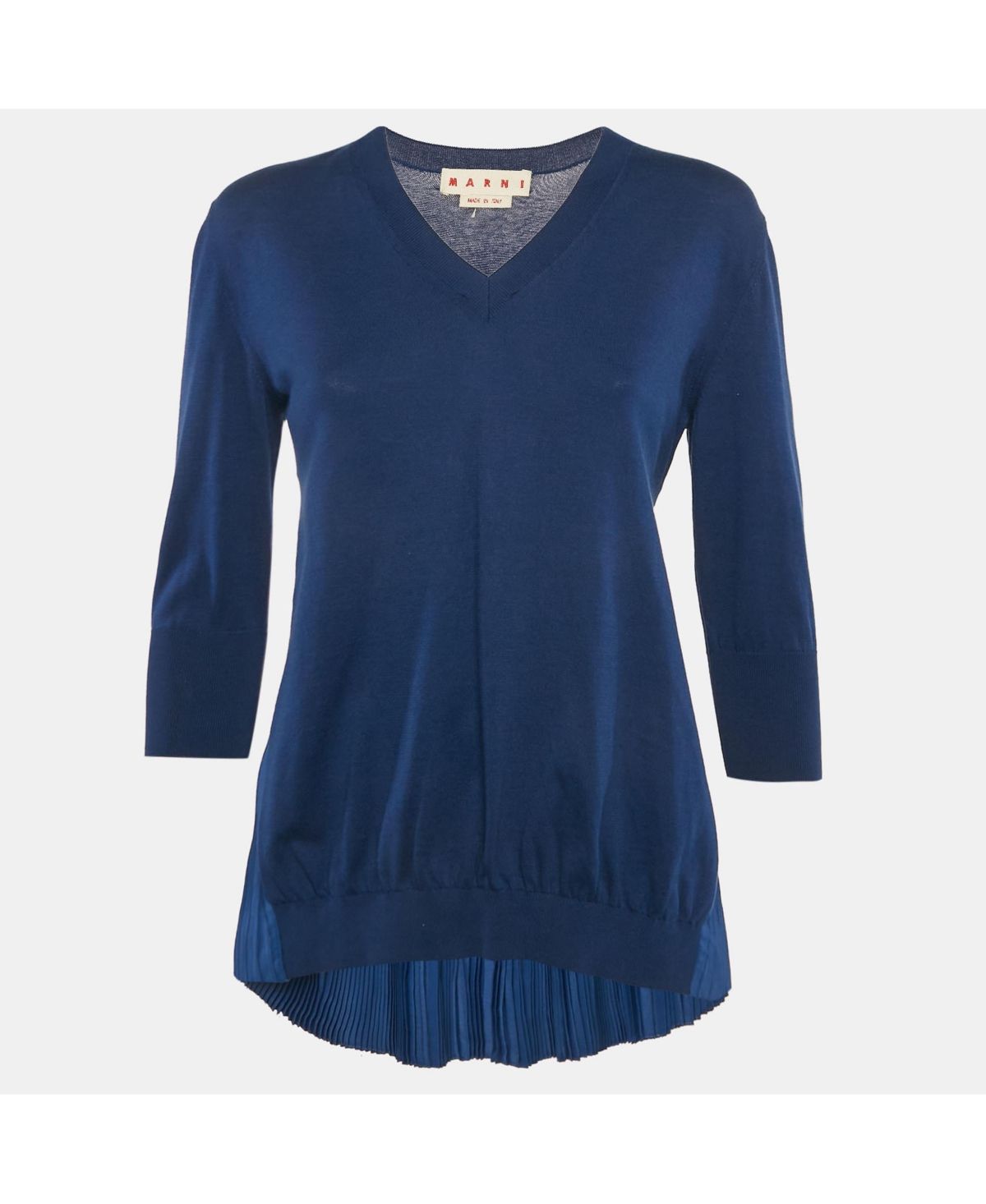 Click here for Pre-Owned Marni Womens Royal Blue Cotton Knit And... prices