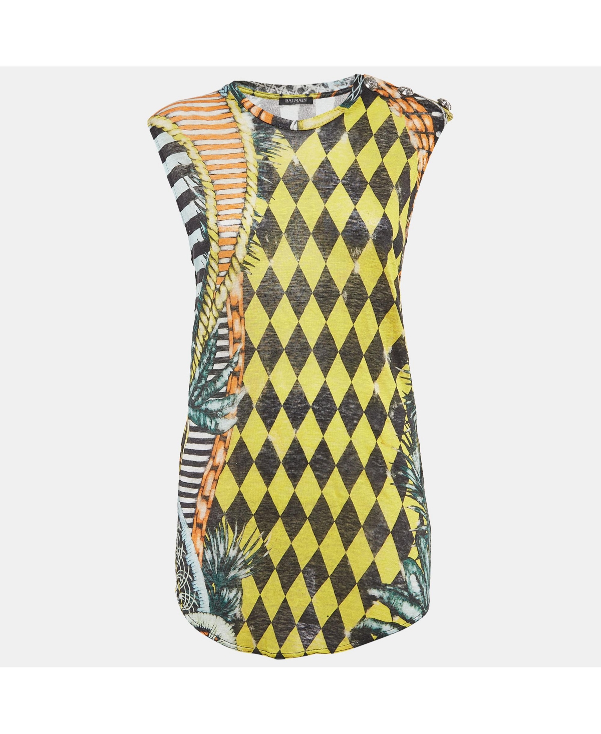 Click here for Pre-Owned Balmain Womens Vintage Multicolor Printe... prices