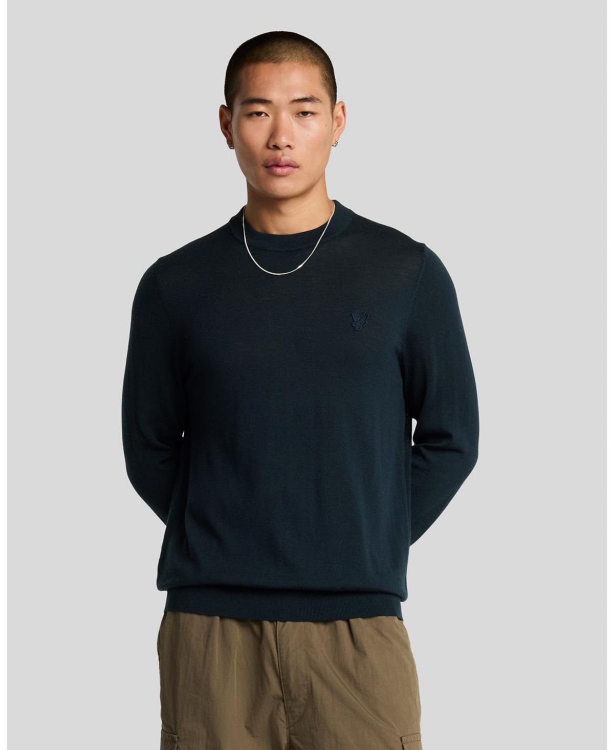 Click here for Lyle & Scott Mens Tonal Eagle Merino Crew Neck Swe... prices