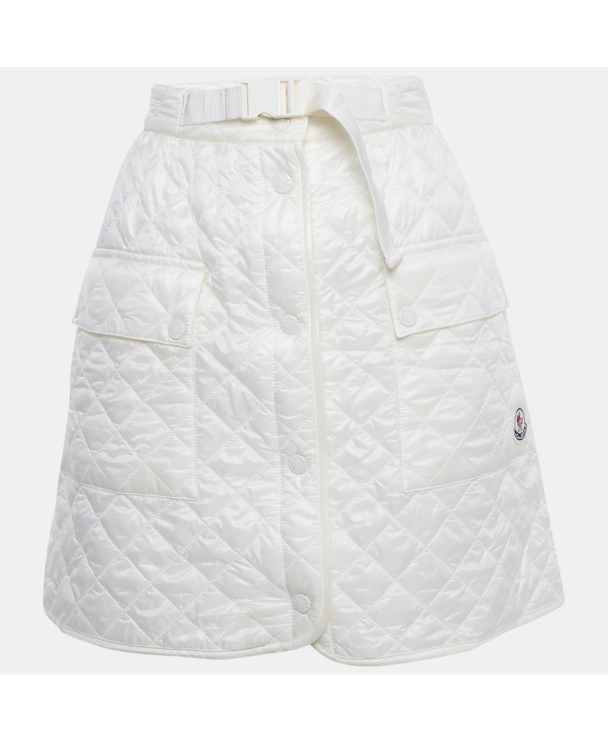Click here for Pre-Owned Moncler Womens White Nylon Quilted A-Lin... prices