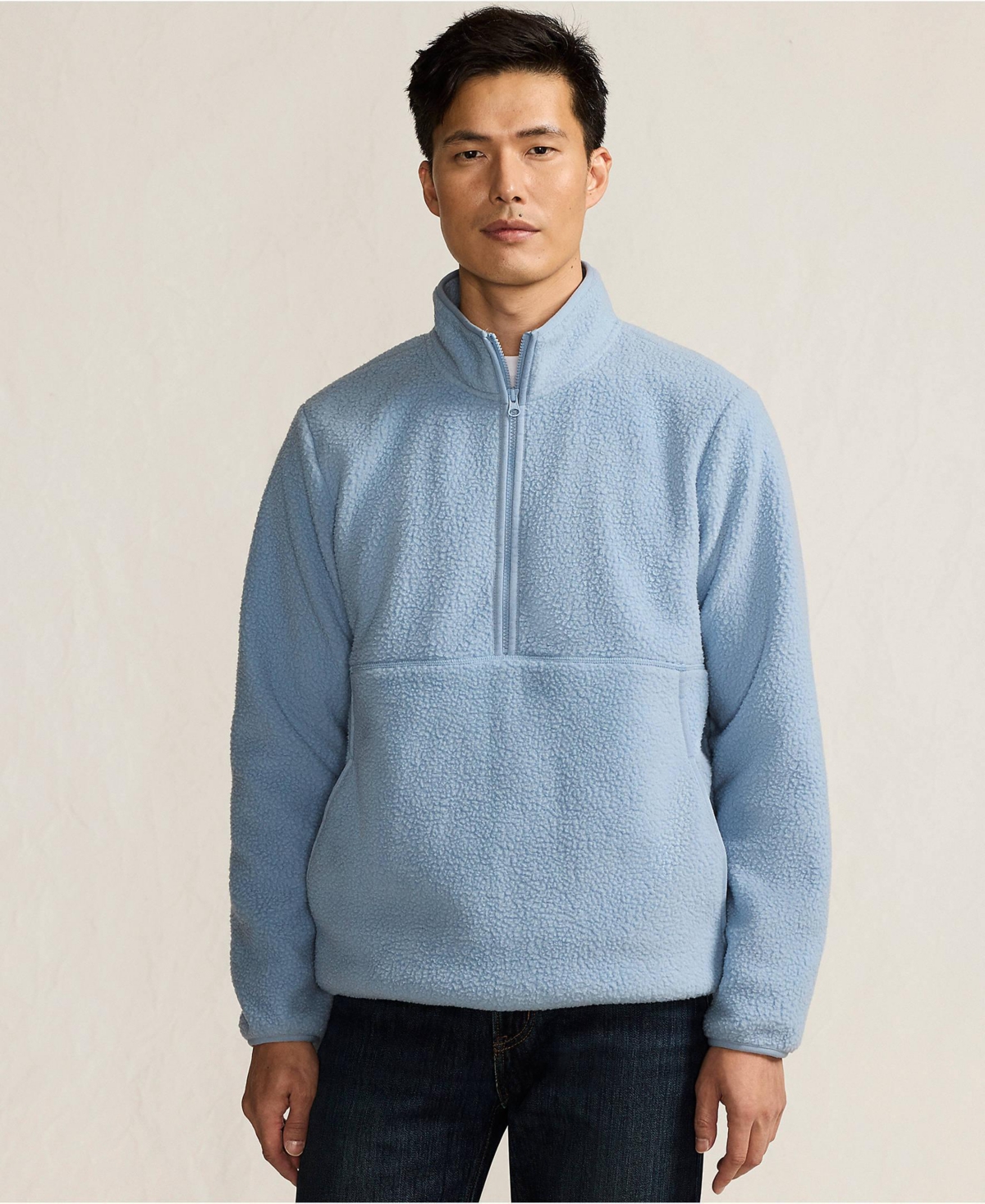 Click here for Lands End Mens Tall Half Zip High Pile Fleece Pull... prices