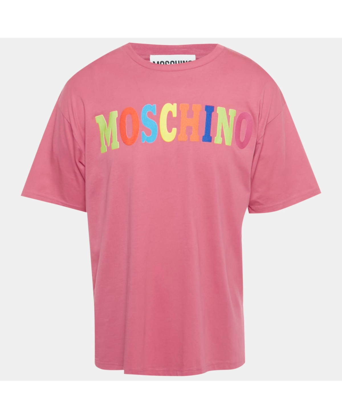 Click here for Pre-Owned Moschino Mens Couture Pink Logo Print Je... prices