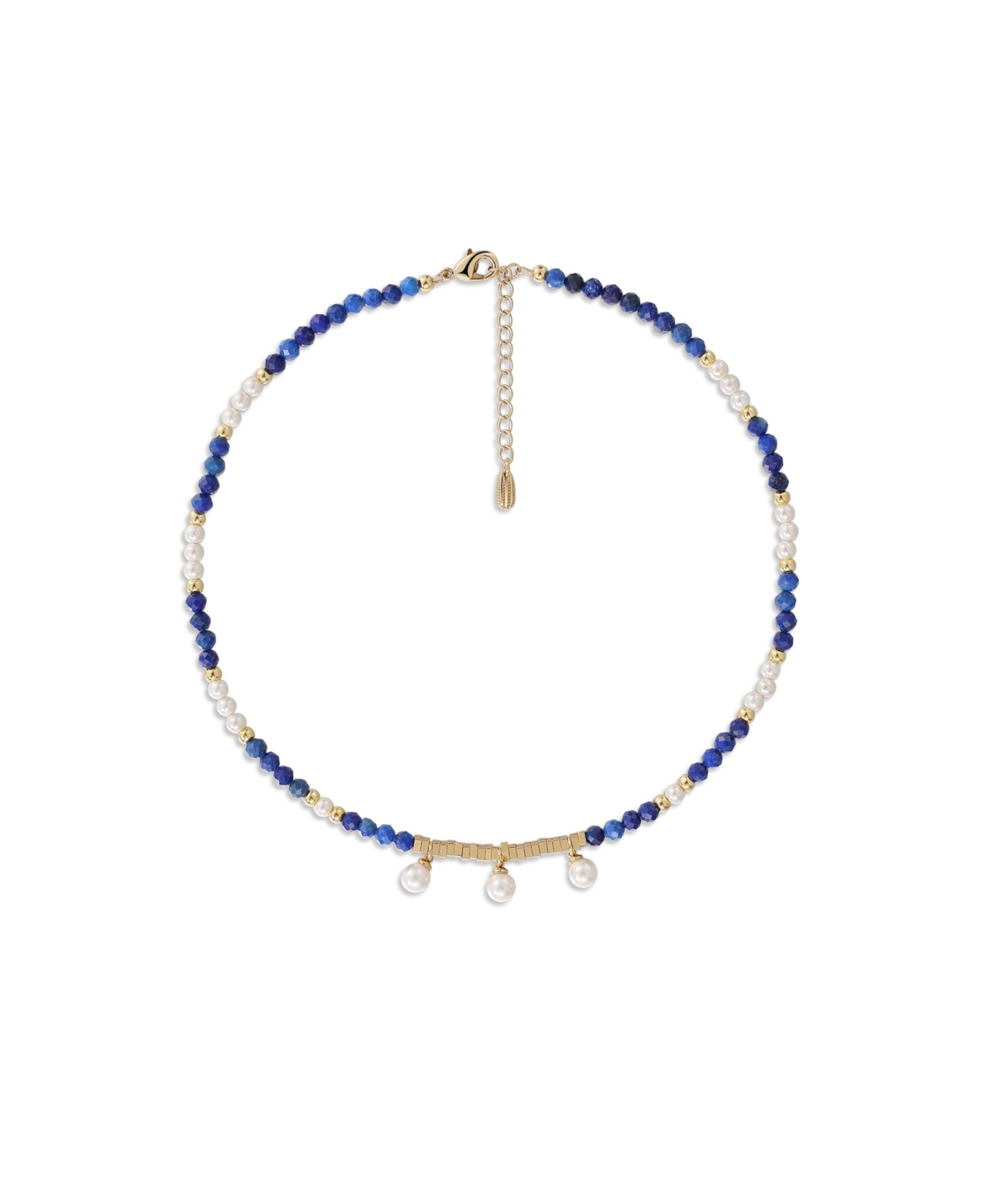 Click here for Retro Chic Poseidon Necklace - Blue  white  gold prices