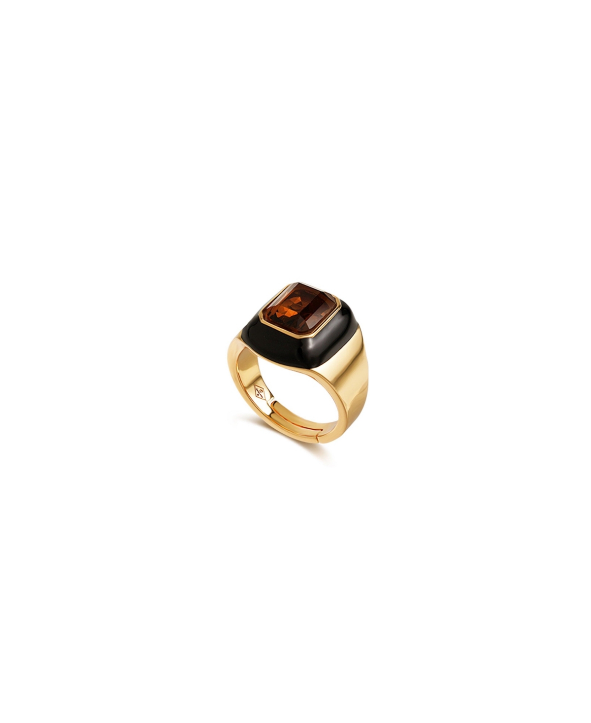 Click here for Retro Chic Roman Night Ring - Brown  gold prices