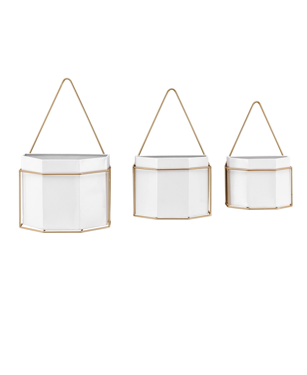 Click here for Danya B Modern Geometric White and Gold Metal Wall... prices