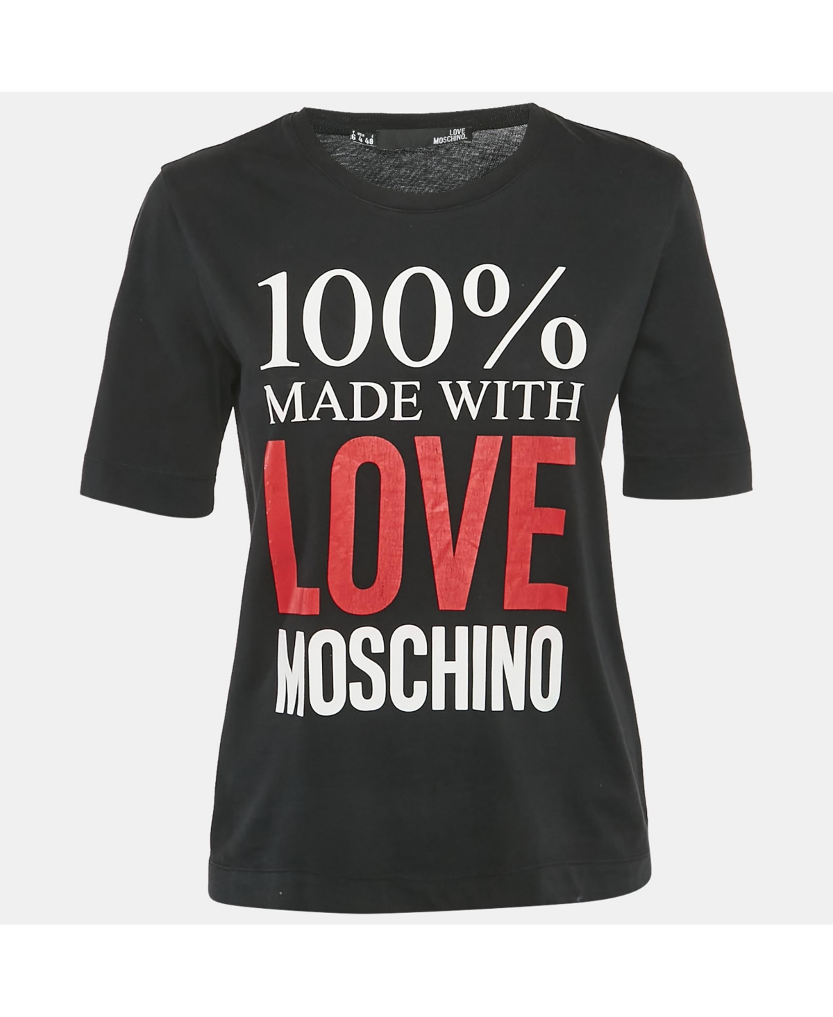Click here for Pre-Owned Love Moschino Womens Black 100 Made With... prices