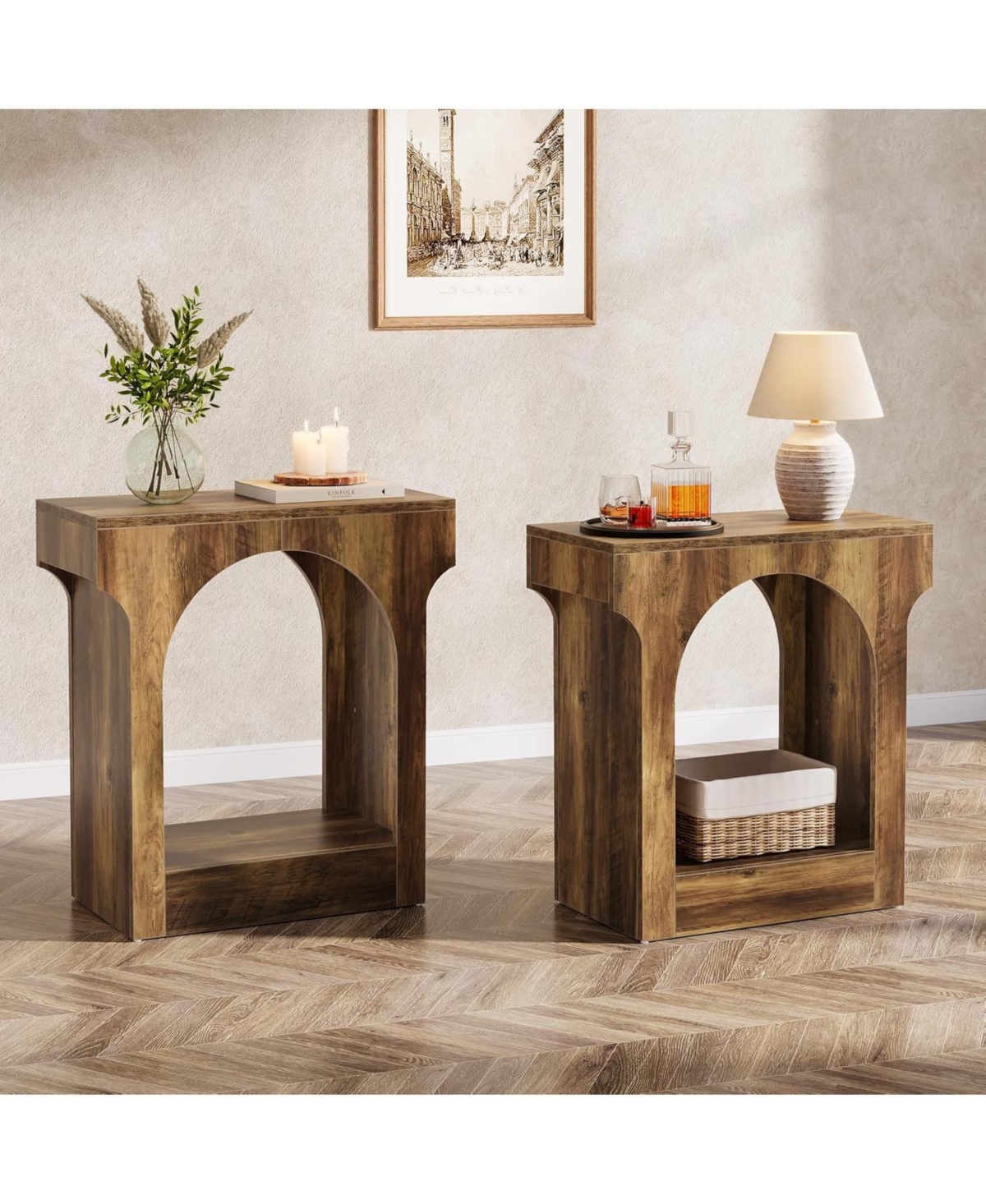 Click here for Tribesigns Wood End Table Set of 2  Side Table wit... prices