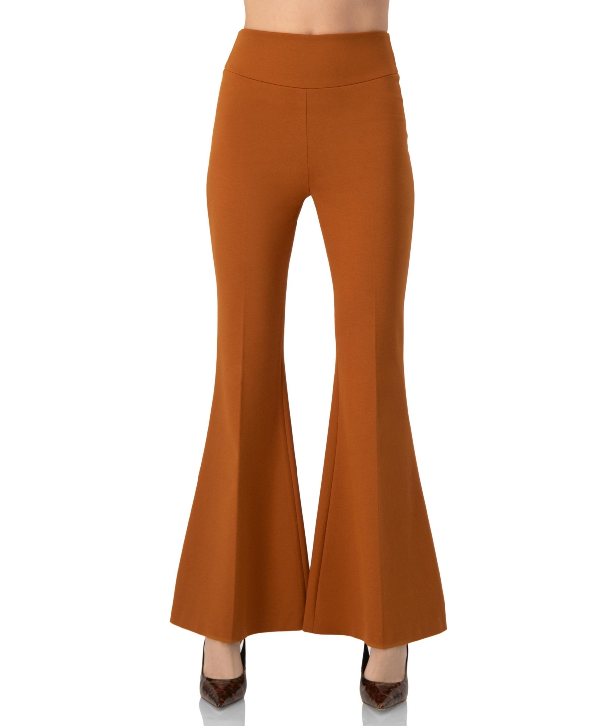 Click here for Ivonne Womens Flared Trousers with Wide Waistband... prices