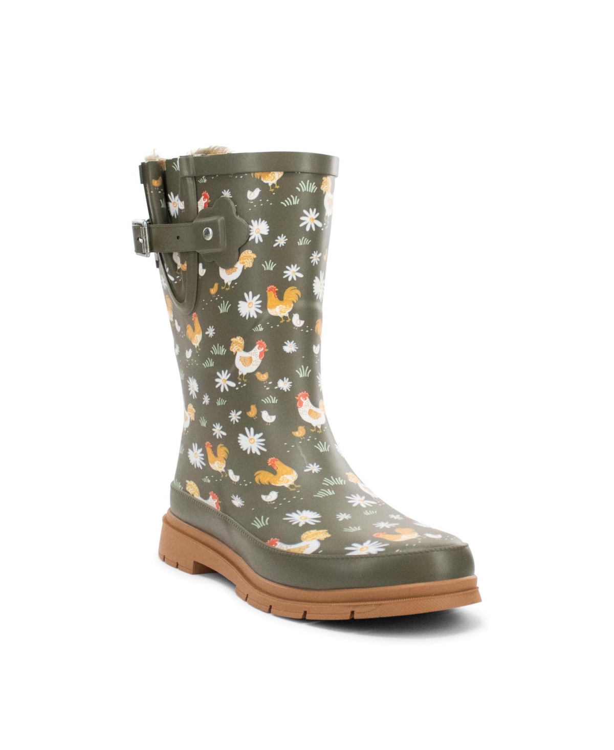 Click here for Western Chief Womens Feathered Faux Fur Mid Rain B... prices