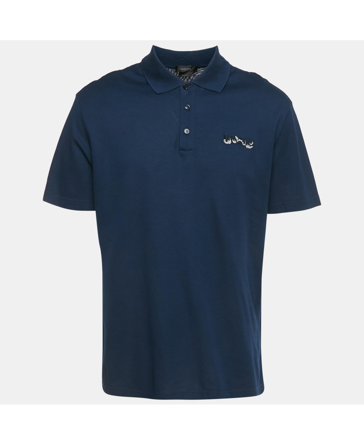 Click here for Pre-Owned Versace Mens Logo Embroidered Cotton Tay... prices