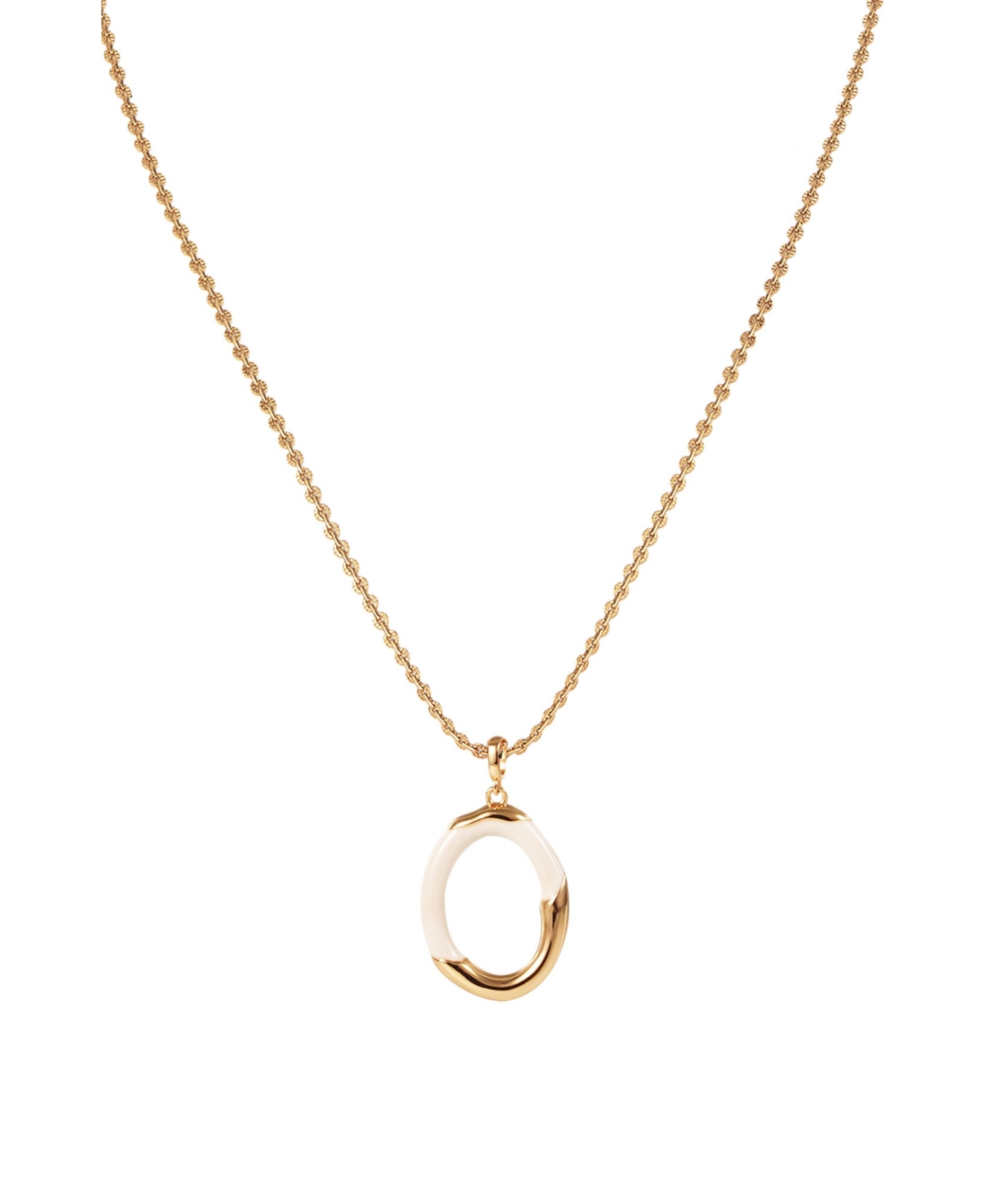 Click here for Retro Chic Time Ripples Pendant Necklace - White... prices