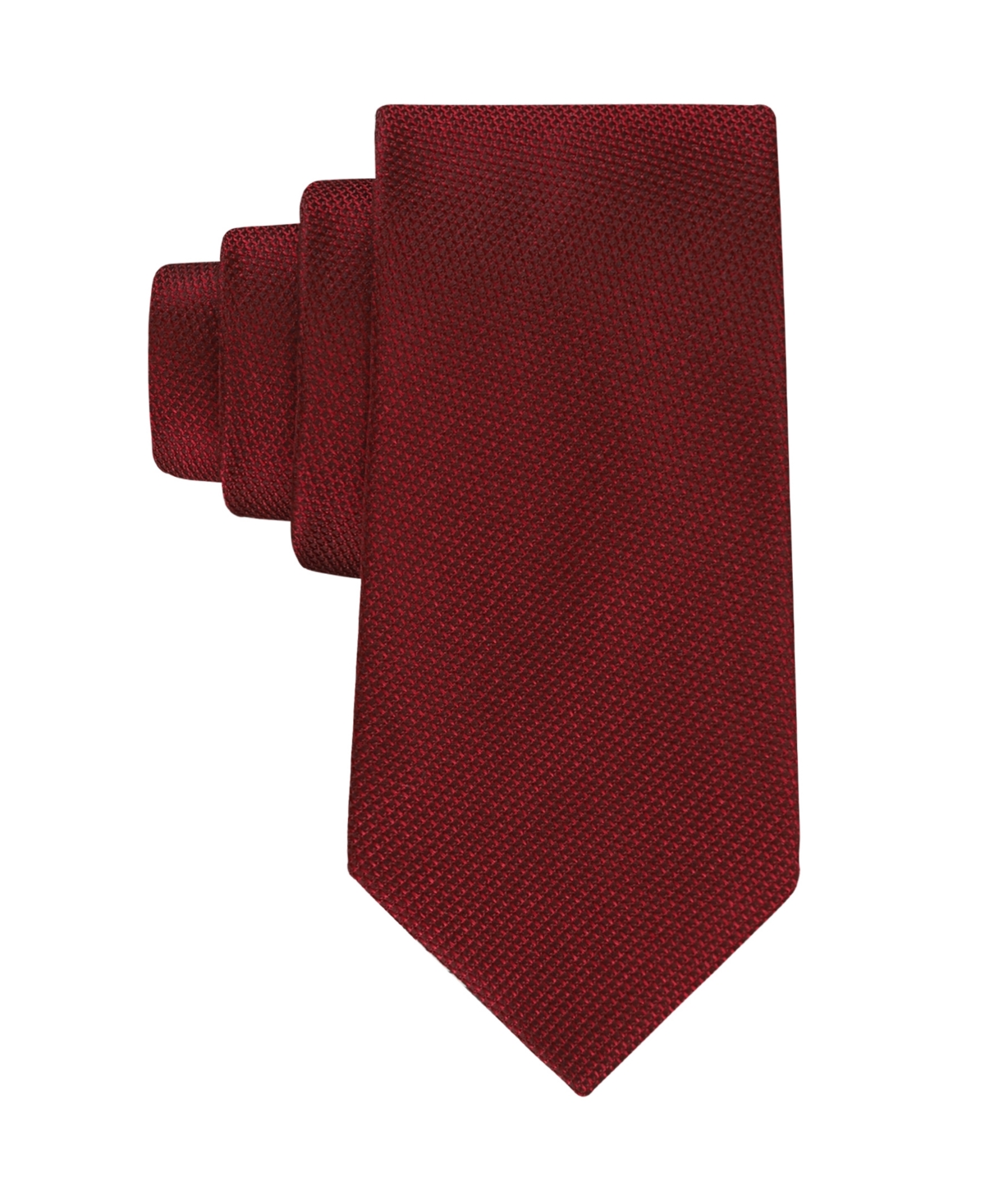 Click here for Calvin Klein Mens Eleanor Solid Tie - Dark Red prices