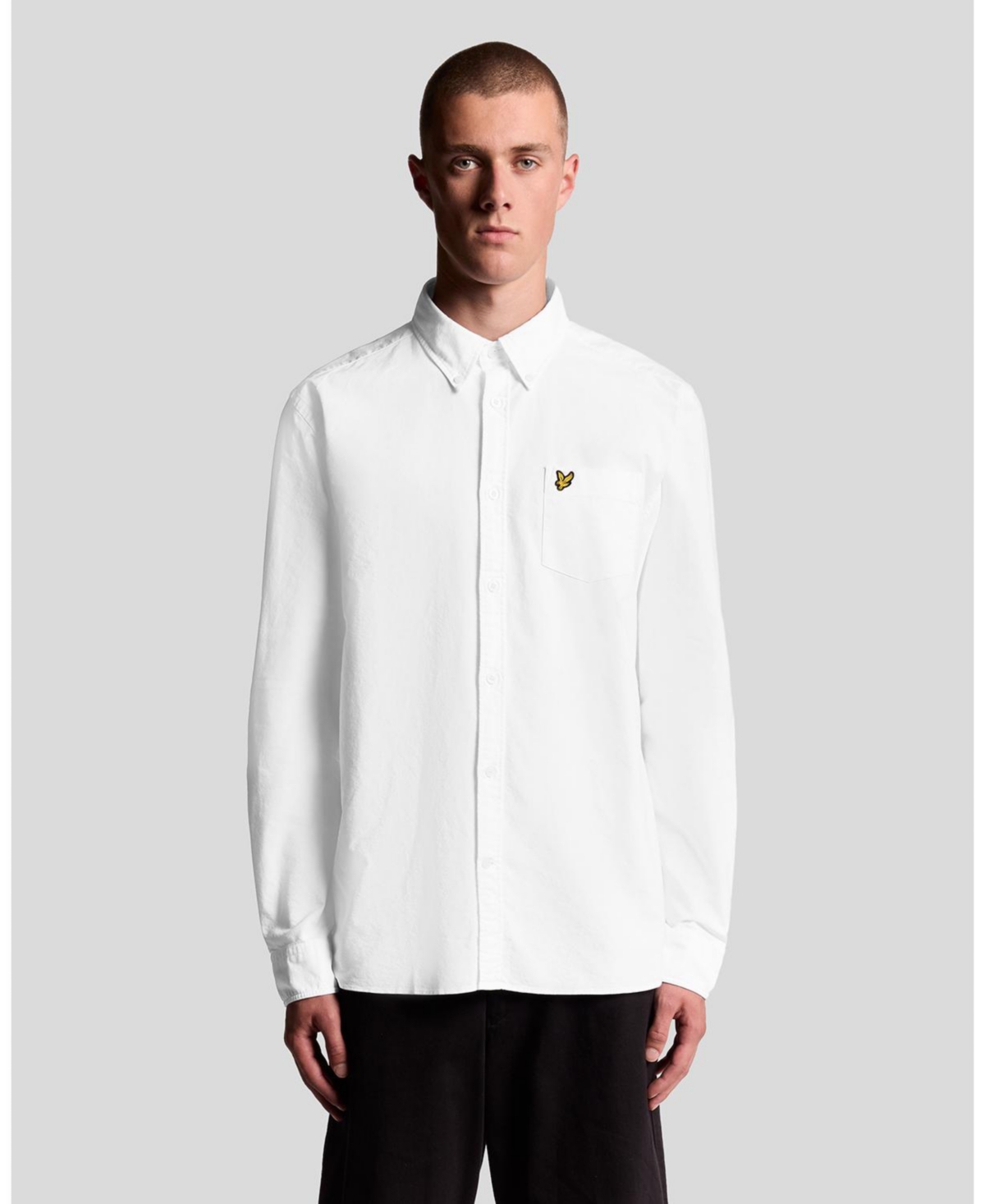 Click here for Lyle & Scott Mens Plain Oxford Shirt - White prices