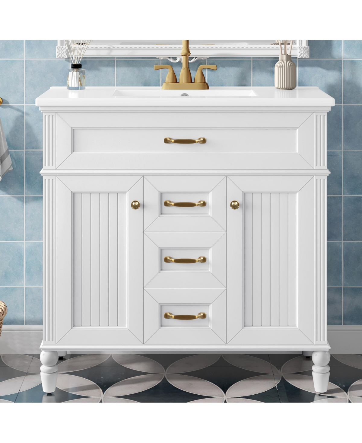 Click here for Casainc Freestanding Bathroom Vanity with Sink 2 D... prices