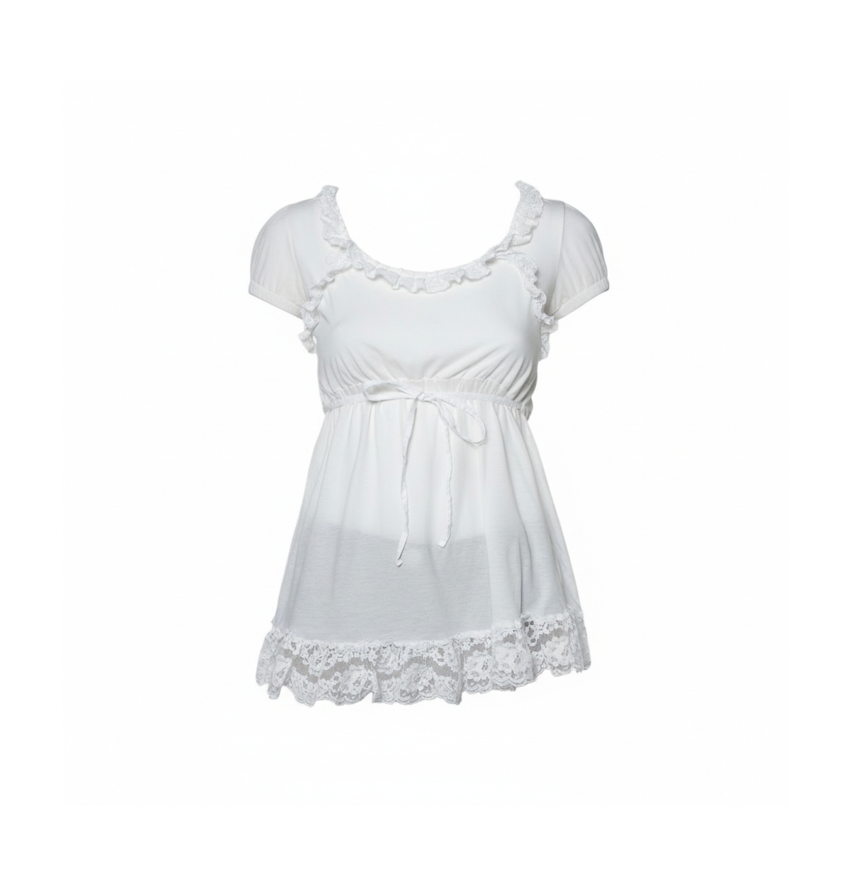 Click here for Pre-Owned Dolce & Gabbana Womens White Knit Lace T... prices