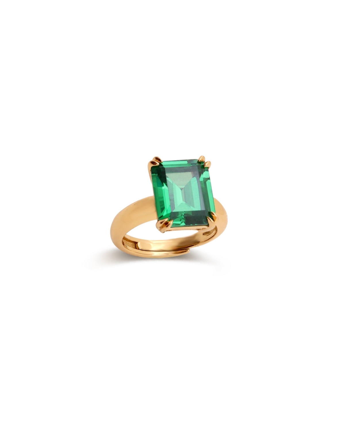 Click here for Retro Chic Lime Glow Ring - Green  gold prices