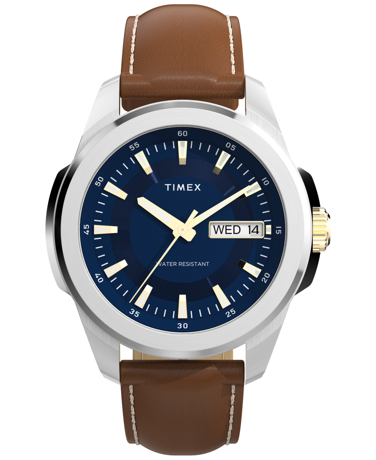 Click here for Timex Mens Quartz Analog Brown Leather Watch  45mm... prices