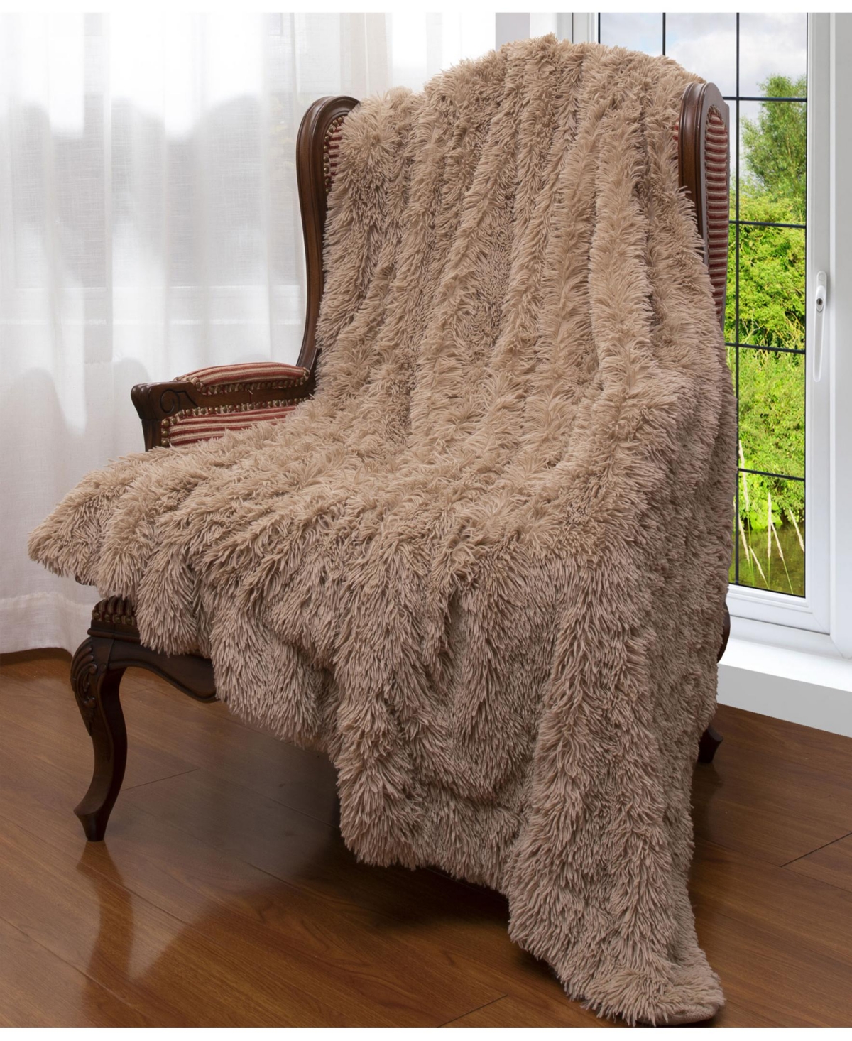 Click here for Cheer Collection Soft and Fuzzy Reversible Shaggy... prices
