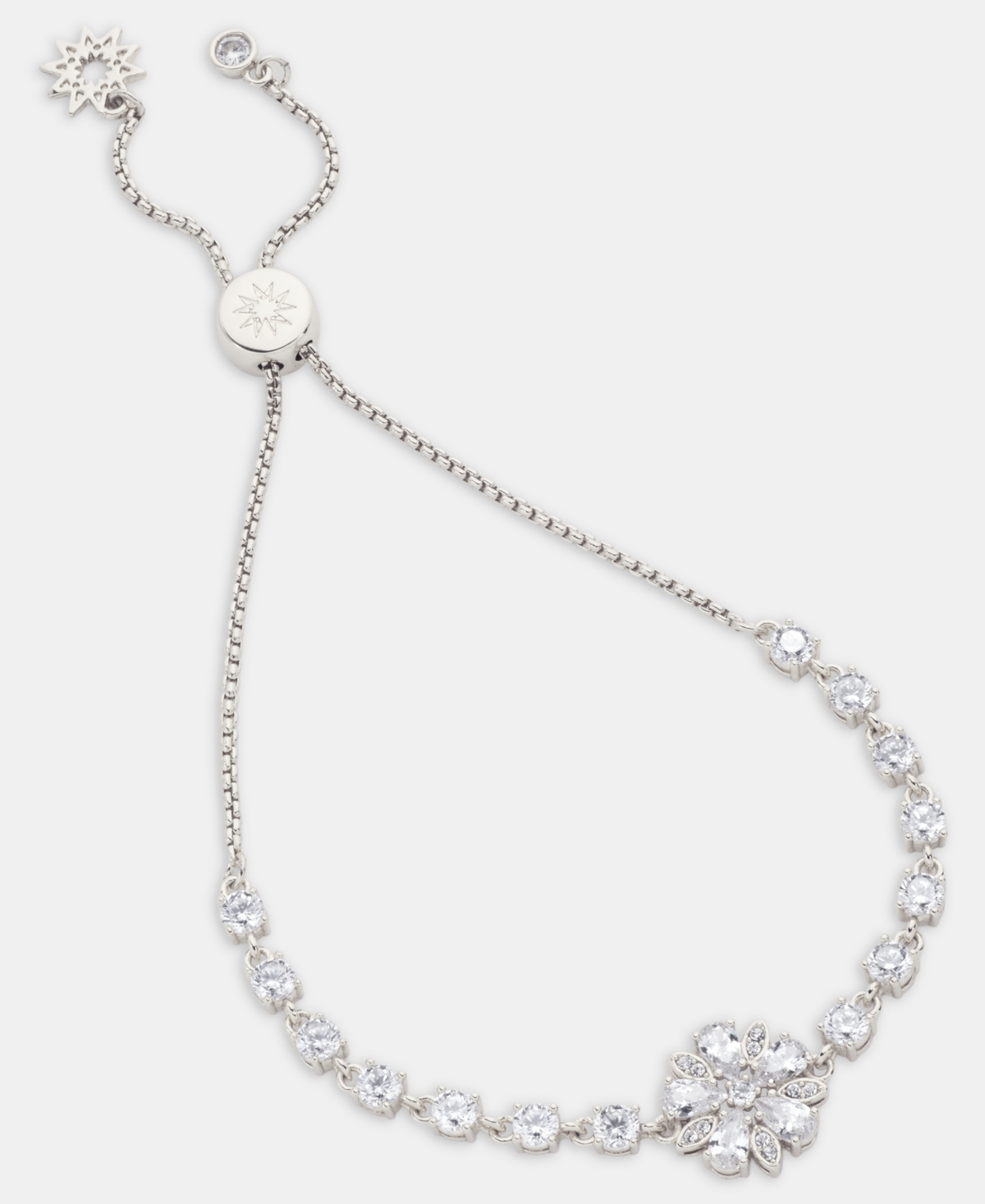 Click here for Marchesa Cubic Zirconia Flower Slider Bracelet - W... prices