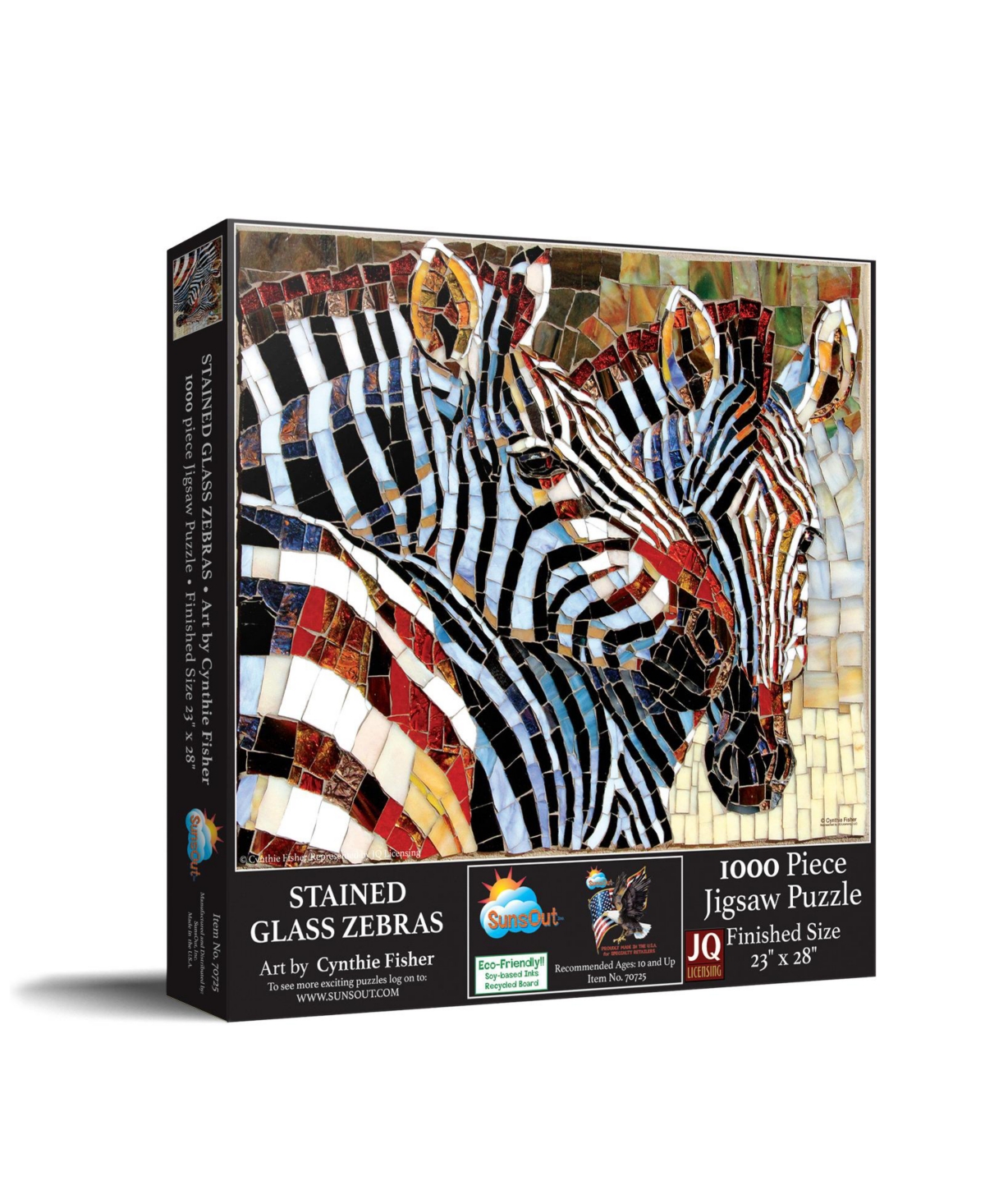 Click here for SunsOut Stained Glass Zebras 1000 piece Jigsaw Puz... prices