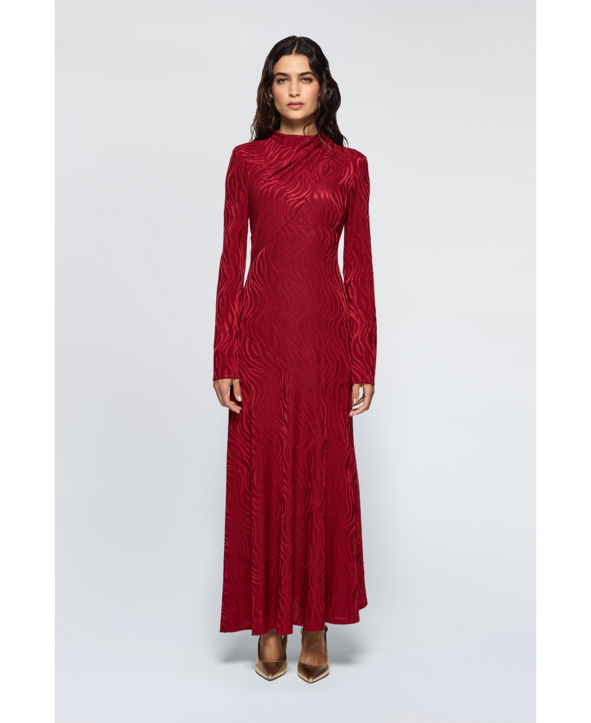 Click here for Daska Womens Draco Dress - Burgundy prices