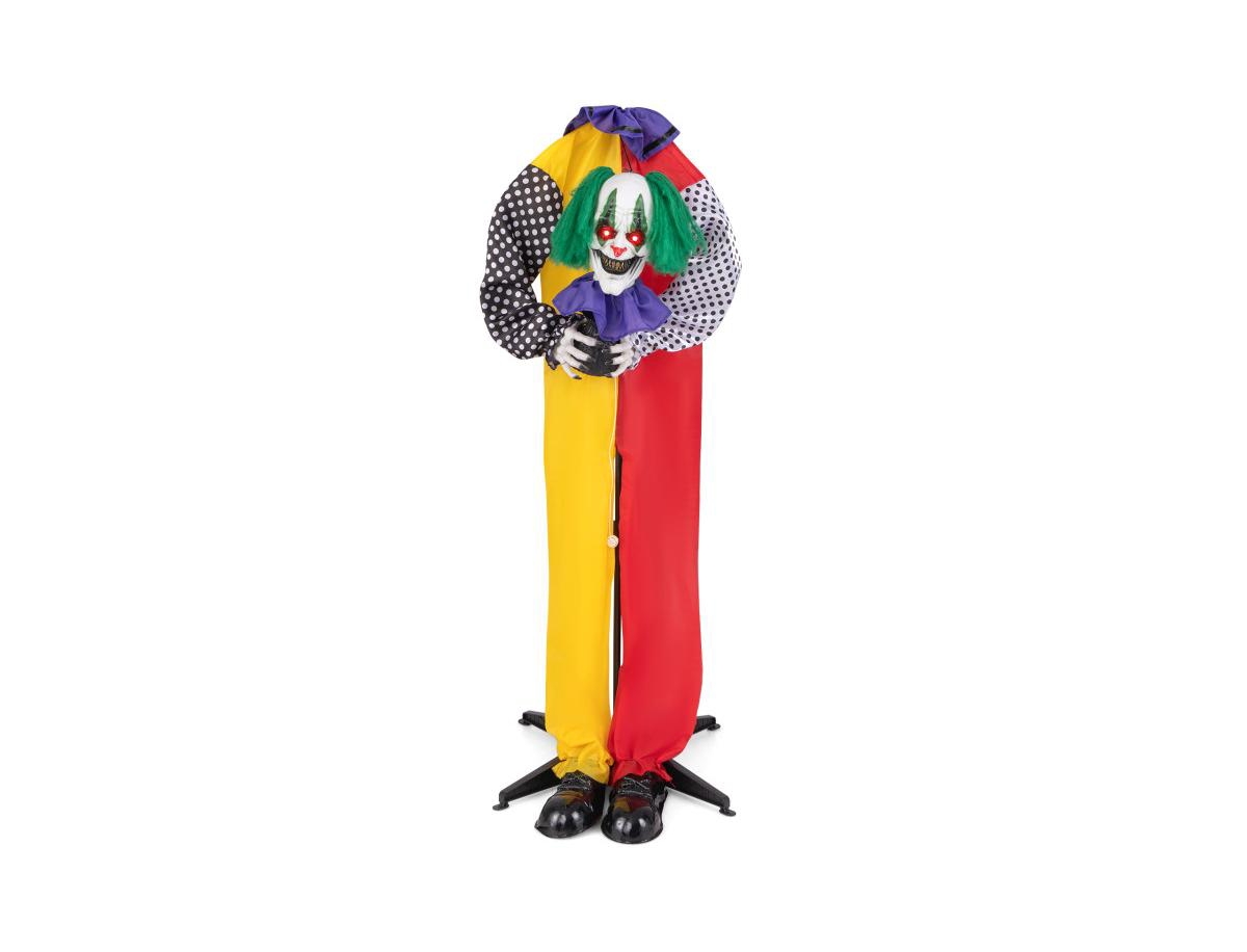 Click here for Mondawe 4.5ft Grins Animatronic Clown with Pre-Rec... prices
