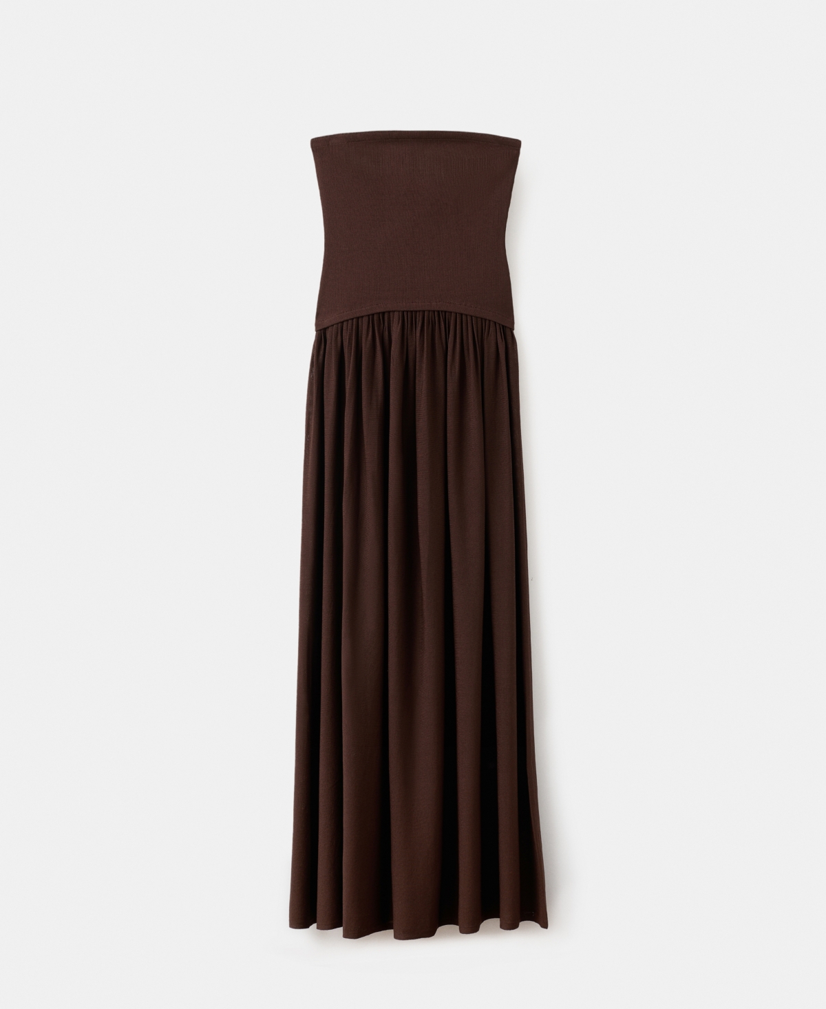 Click here for Mango Womens Combined Strapless Dress - Chocolate prices