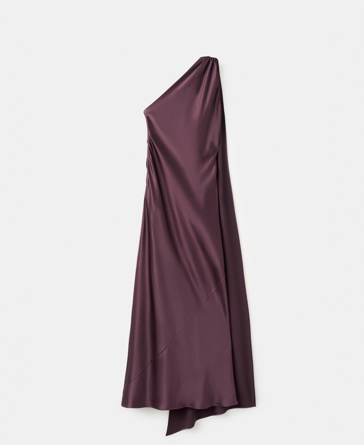 Click here for Mango Womens Asymmetrical Bow-Neck Dress - Wine prices