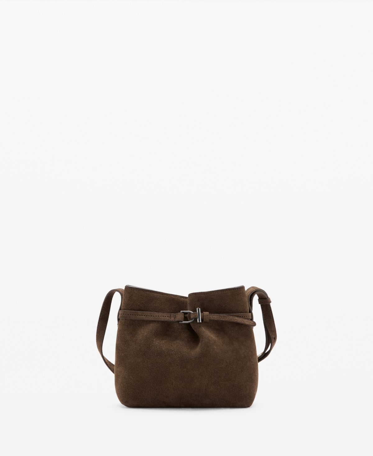 Click here for Mango Womens Suede Crossbody Bag - Brown prices