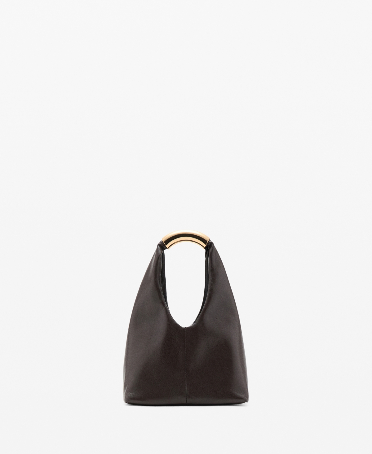 Click here for Mango Womens Metal Handle Handbag - Chocolate prices