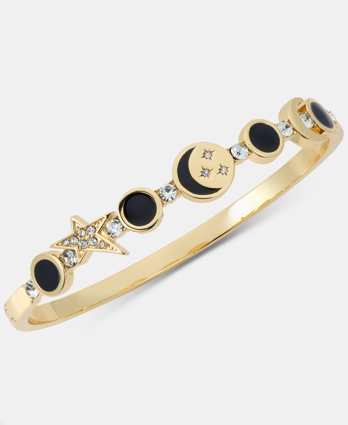 Click here for Karl Lagerfeld Paris Crystal Star & Moon Bangle Br... prices