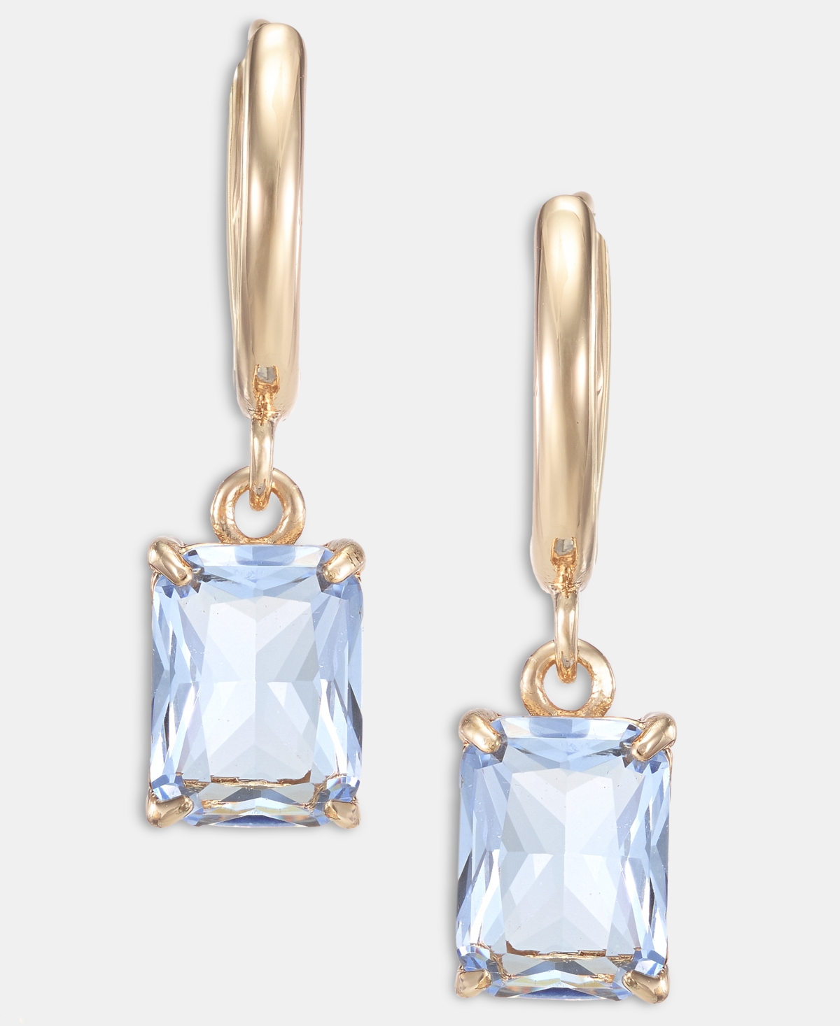 Click here for Lauren Ralph Lauren Glass Stone Drop Huggie Earrin... prices