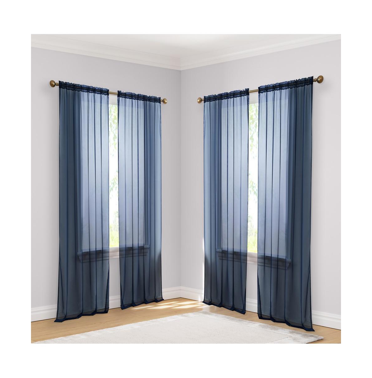 Click here for Hlc.me Essentials Sheer Voile Window Treatment Rod... prices