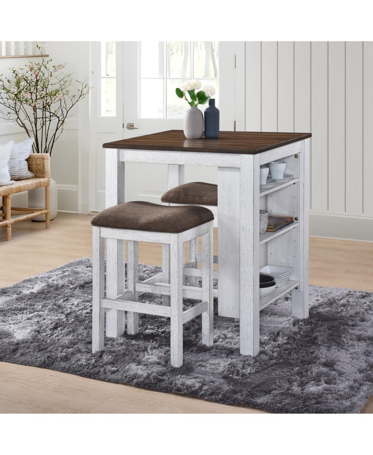 Click here for Streamdale 3 Pieces Counter Set Storage Space For... prices