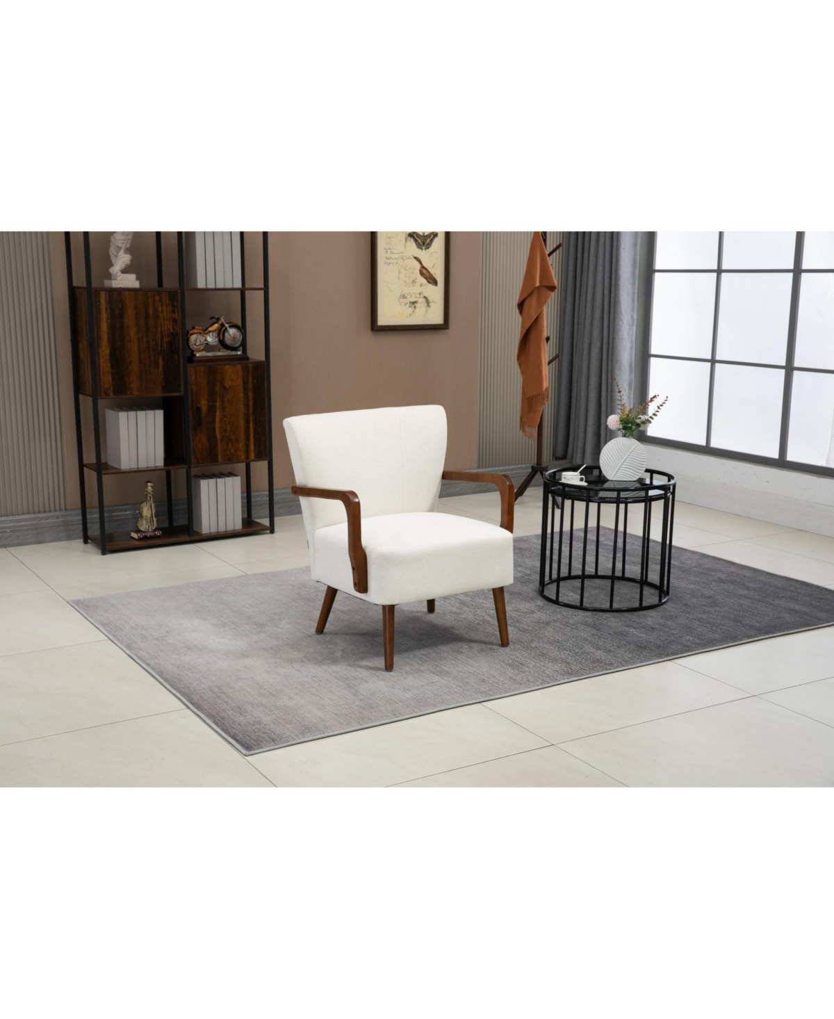 Click here for Streamdale Wood Frame Armchair  Modern Accent Chai... prices