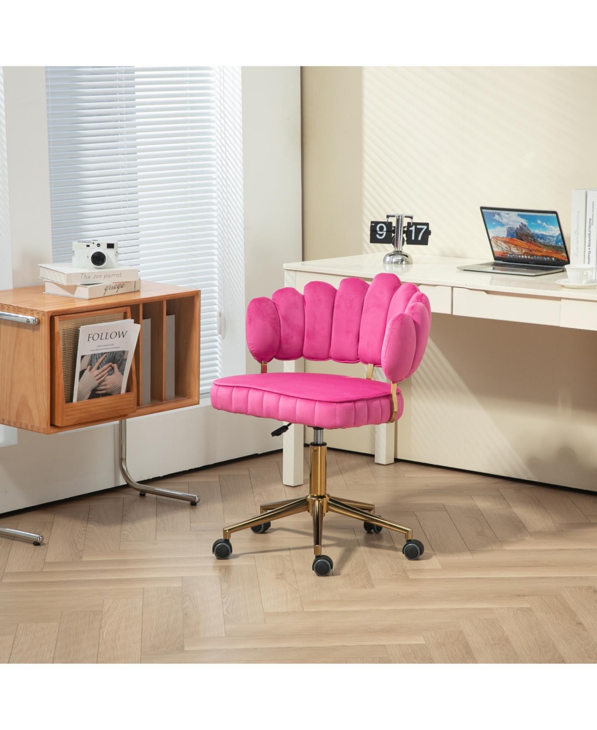 Click here for Streamdale Velvet Home Office Chair  Adjustable Wh... prices