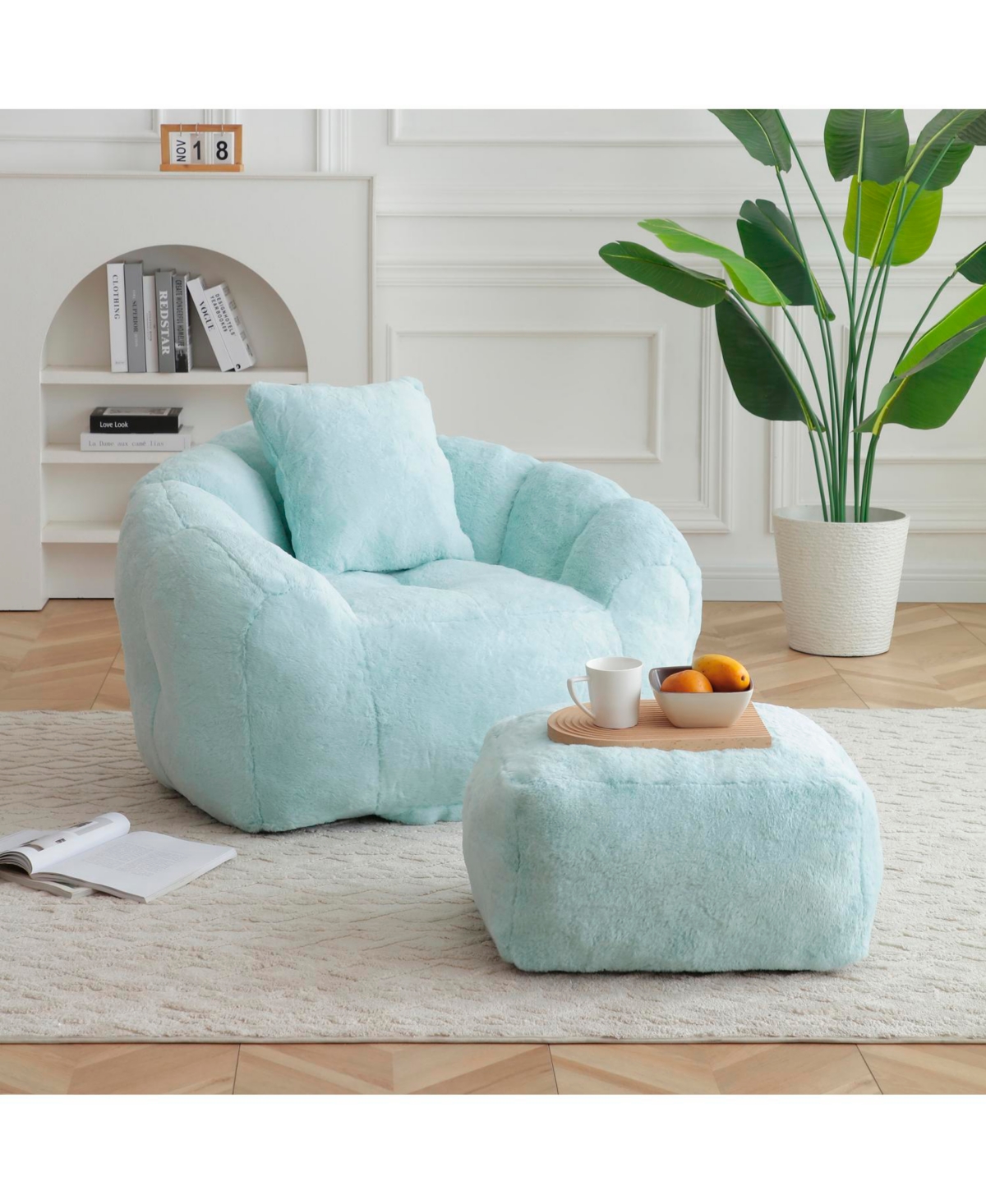 Click here for Streamdale Furniture Giant Faux Fur Bean Bag Chair... prices
