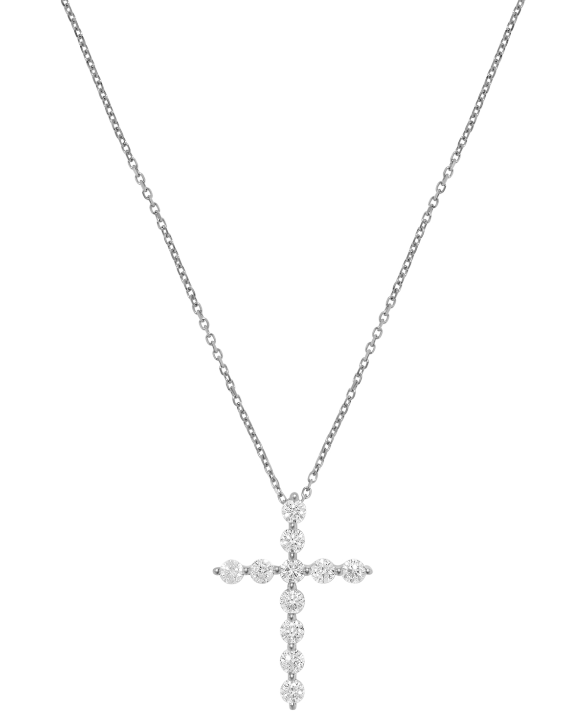 Click here for Macys Cross Diamond Pendant Necklace (1/2 ct. t.w.... prices
